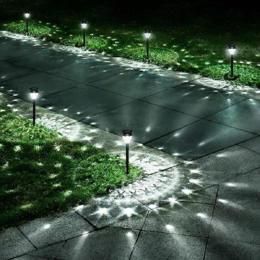 Solar Lights Outdoor Waterproof, Cool White Pathway Lights Solar ...