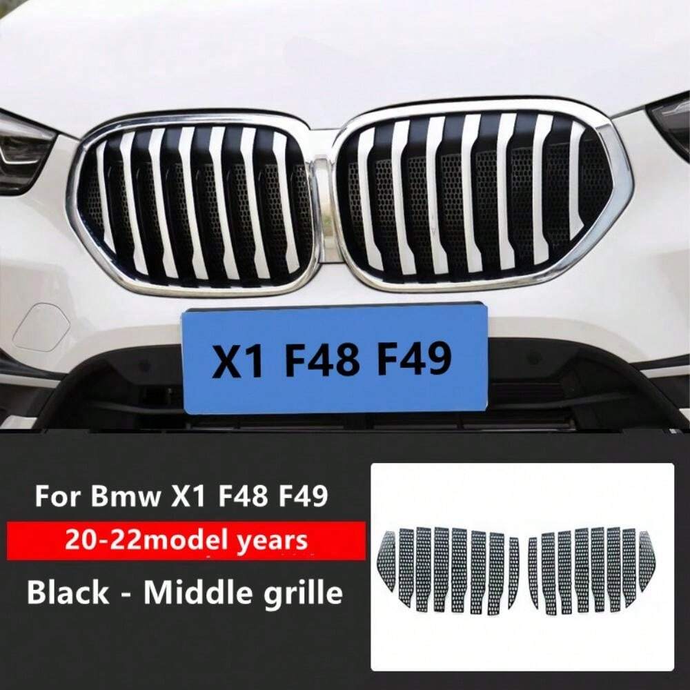 Chrome Diamonds Style Upper Grilles For BMW X1 F48 LCI 2020-2022 Carbon ...