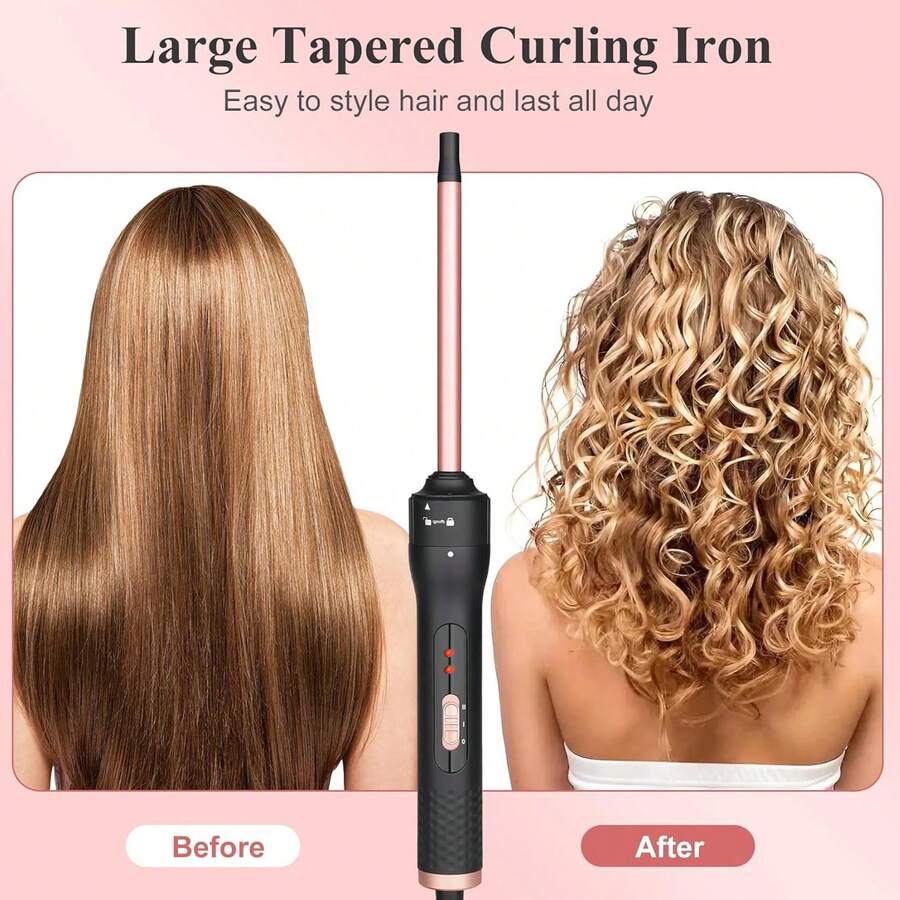 13mm Adjustable 2-Level Temperature Curling Iron, Detachable Body And ...