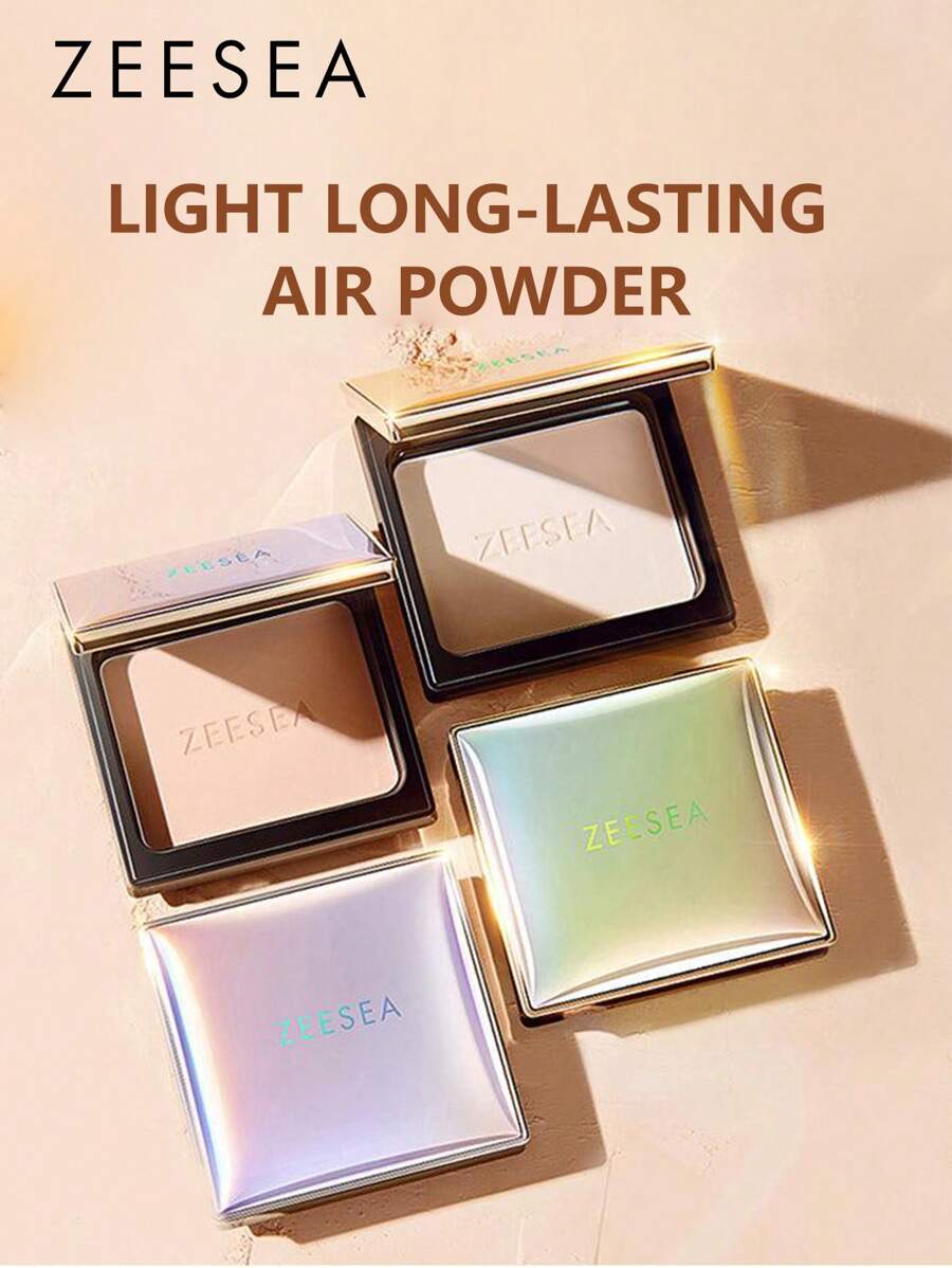 Zeesea Polvo iluminador suave y transparente, control de aceite, a prueba de manchas, con todo ...