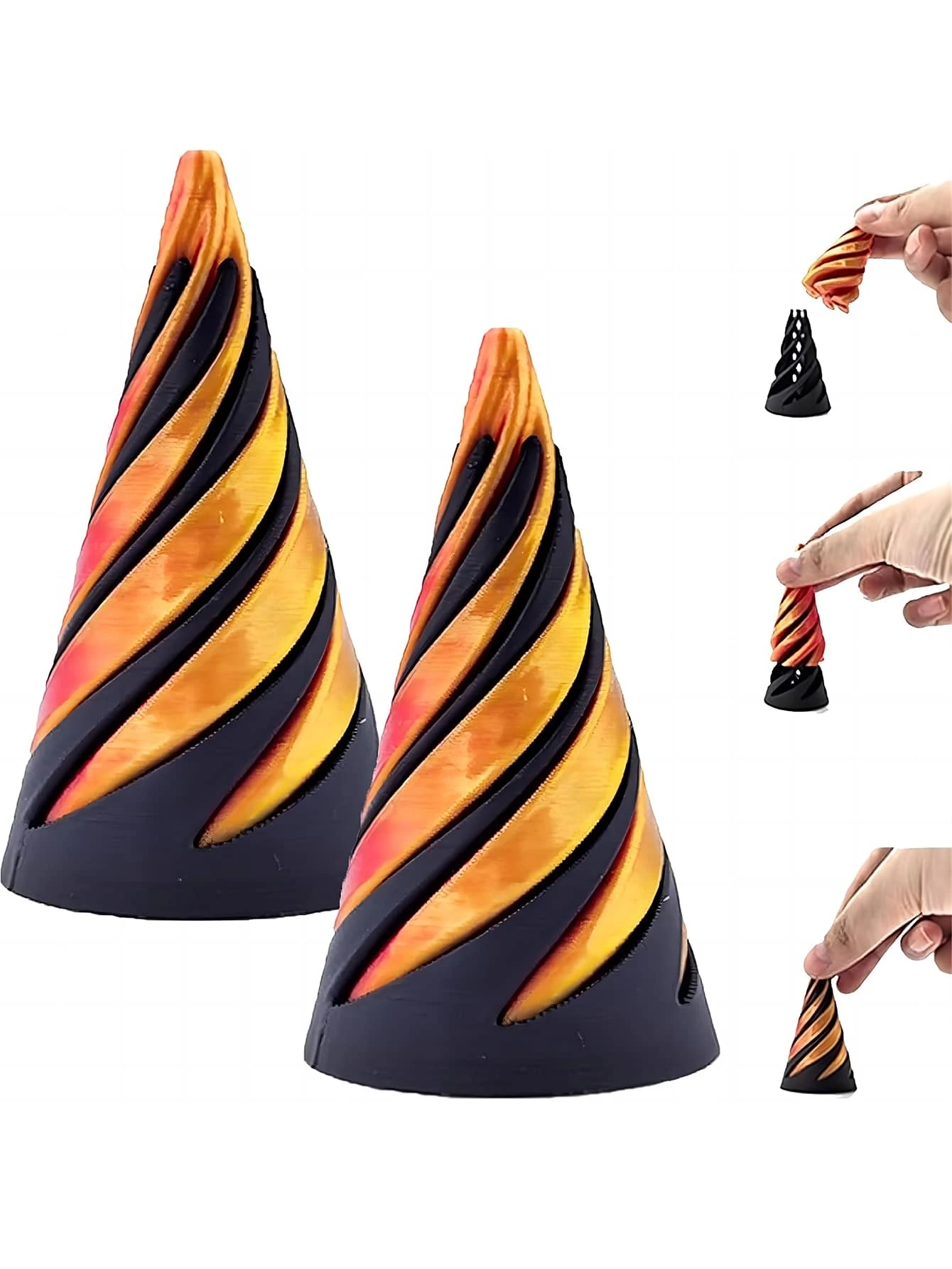 Impossible Pyramid Straight-Through Sculpture, Spiral Screw Toy ...