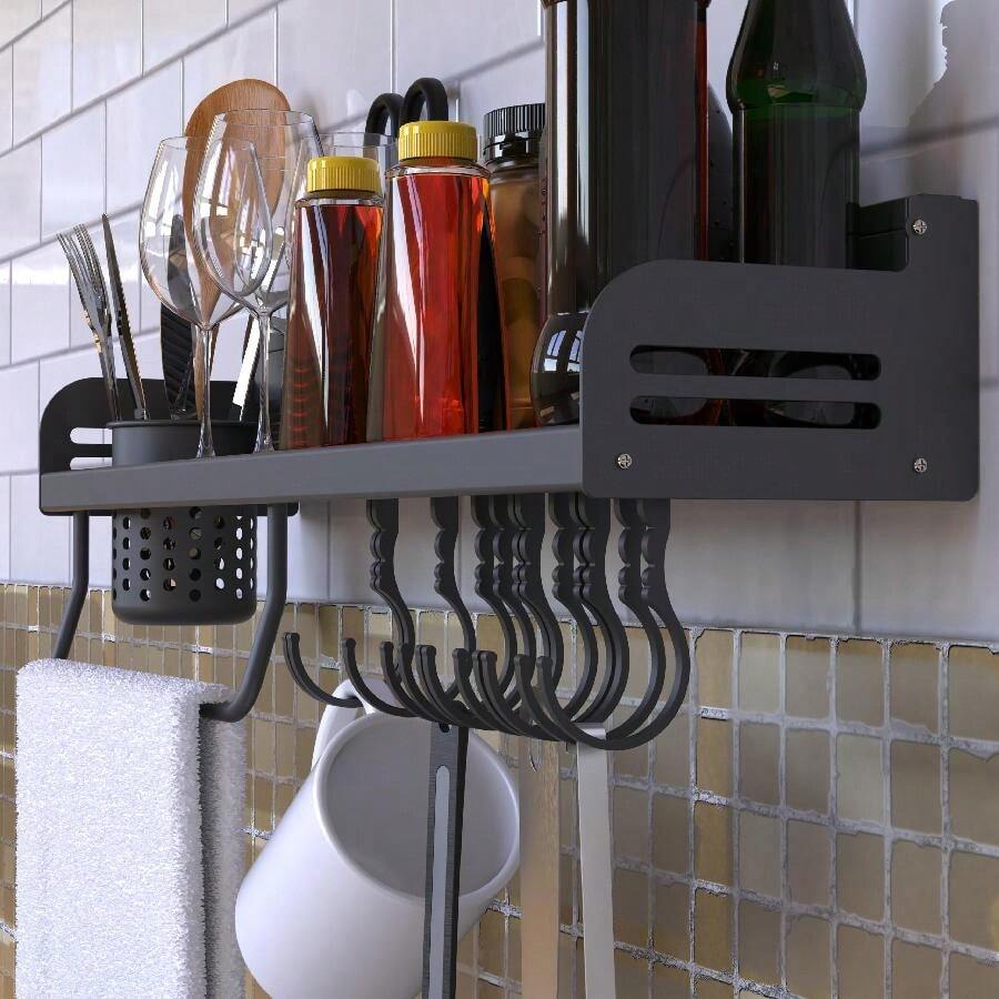 Wall Mount Knife Holder Tool Storage Racks Shelving Units Tableware ...