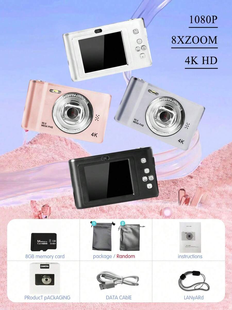 4K High Resolution Entry-Level Mini Card Camera For Student, Home Use ...