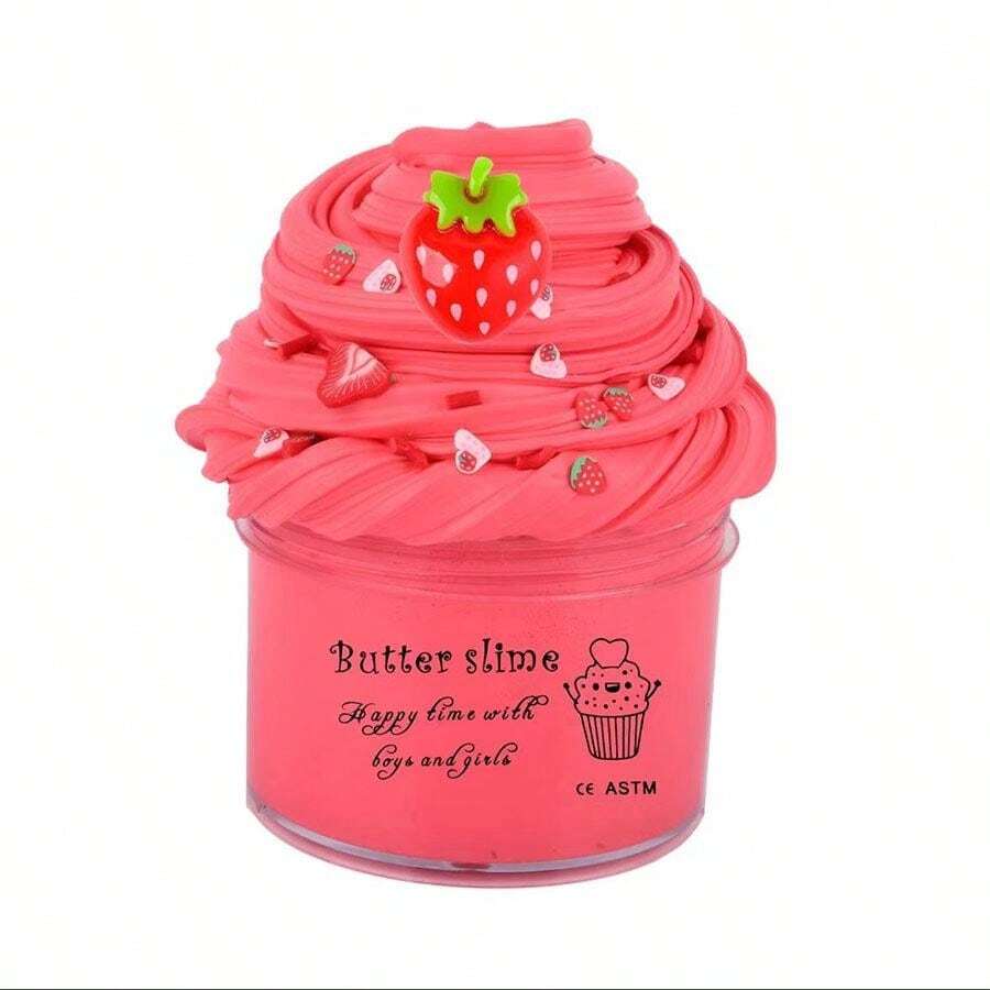 1pc 200ml Peach Scented Crystal Slime, Stretchy Butter Slime - Stress ...