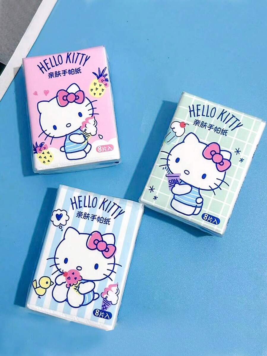 Sanrio Handkerchief Paper Kuromi Hello Kitty Cartoon Character Mapkin ...