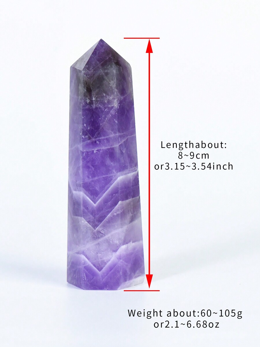 Natural Amethyst & Rose Quartz Hexagonal Prism Crystal Rough Points ...