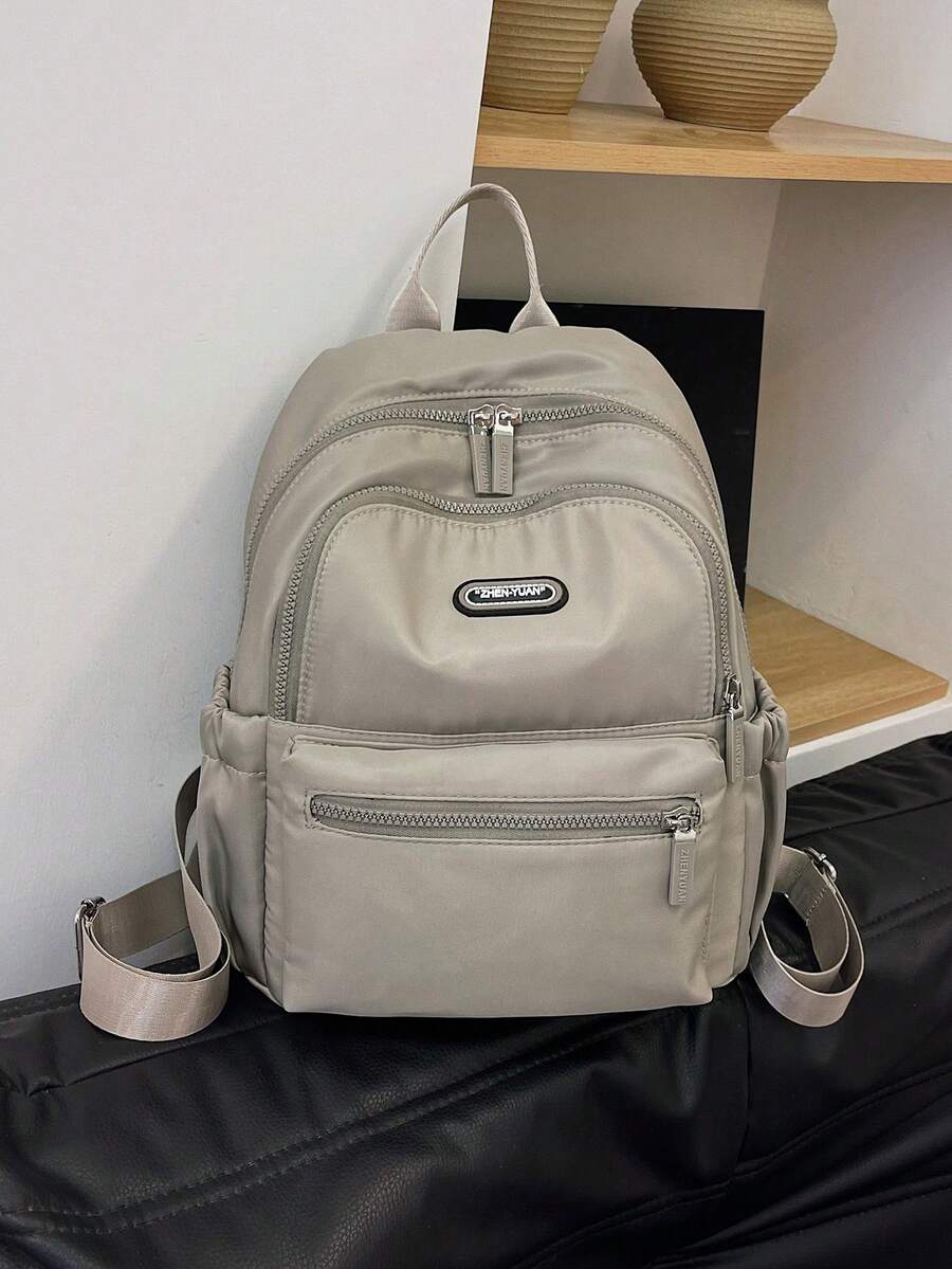 Simple Color Multi-Functional Backpack High-Quality Out Shopping Ladies ...