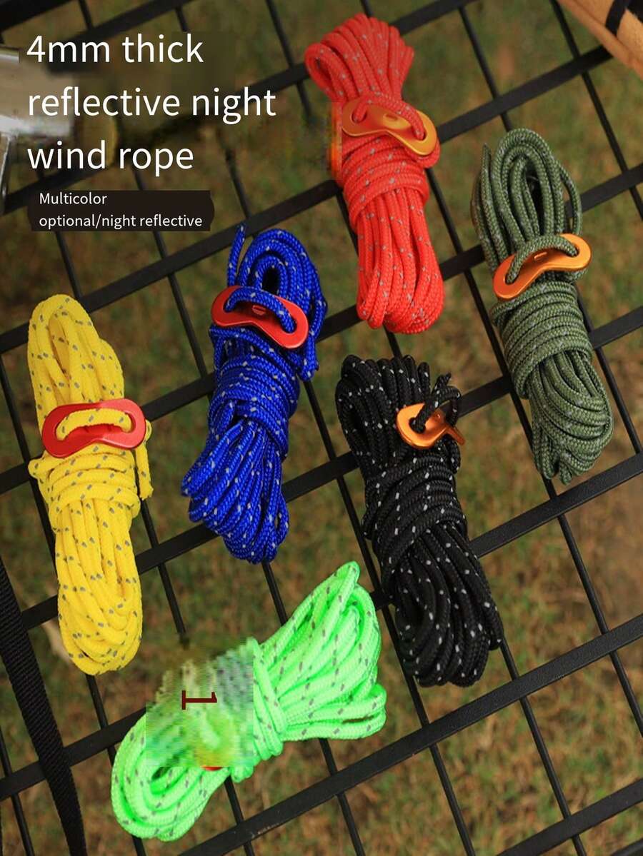 Outdoor 4mm Tent Windproof Rope Thick Canopy Rope Fixed Pull Rope ...