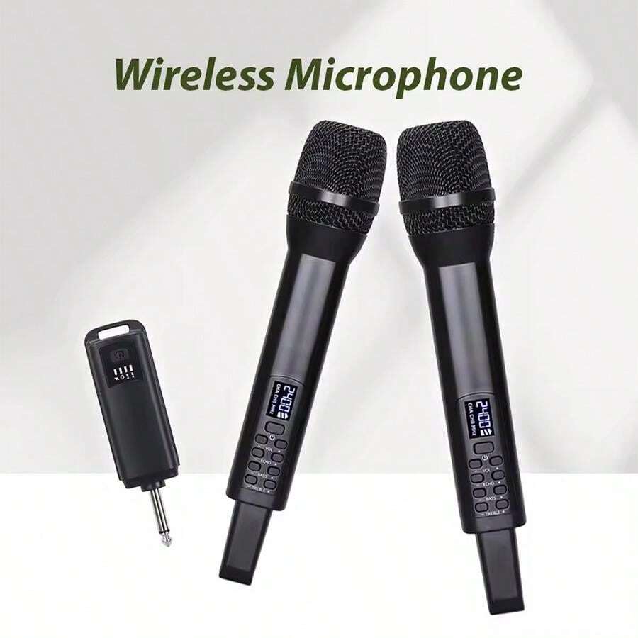 Microphone de chant sans fil UHF, microphone dynamique avec volume et ...
