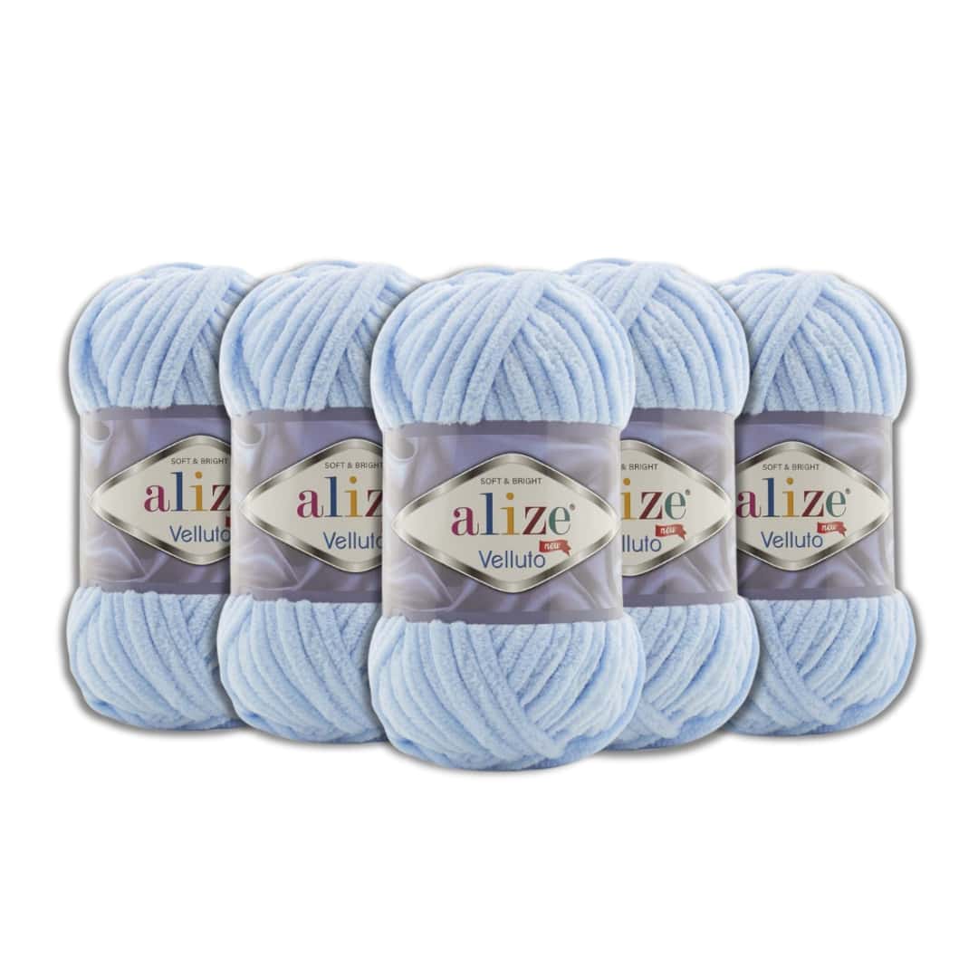 ESTAMBRE ALIZE VELLUTO PAQ 5 MADEJAS 100 GRS C/U (UN MISMO COLOR POR ...