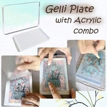 Gelli Plate With Acrylic Board For Monoprinting Mixed Media Arts And ...