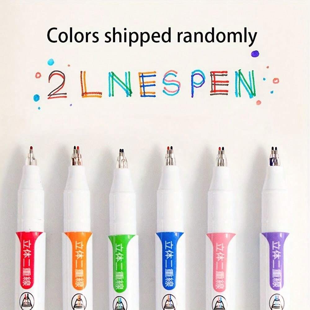 Stylo de couleur stéréoscopique à double ligne pour l'écriture et le ...