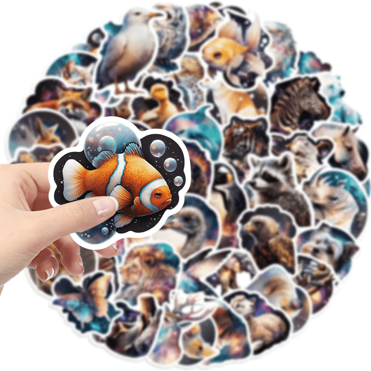 50Pcs Starry Sky Fantasy Animals Vinyl Waterproof Sticker Gift Water ...