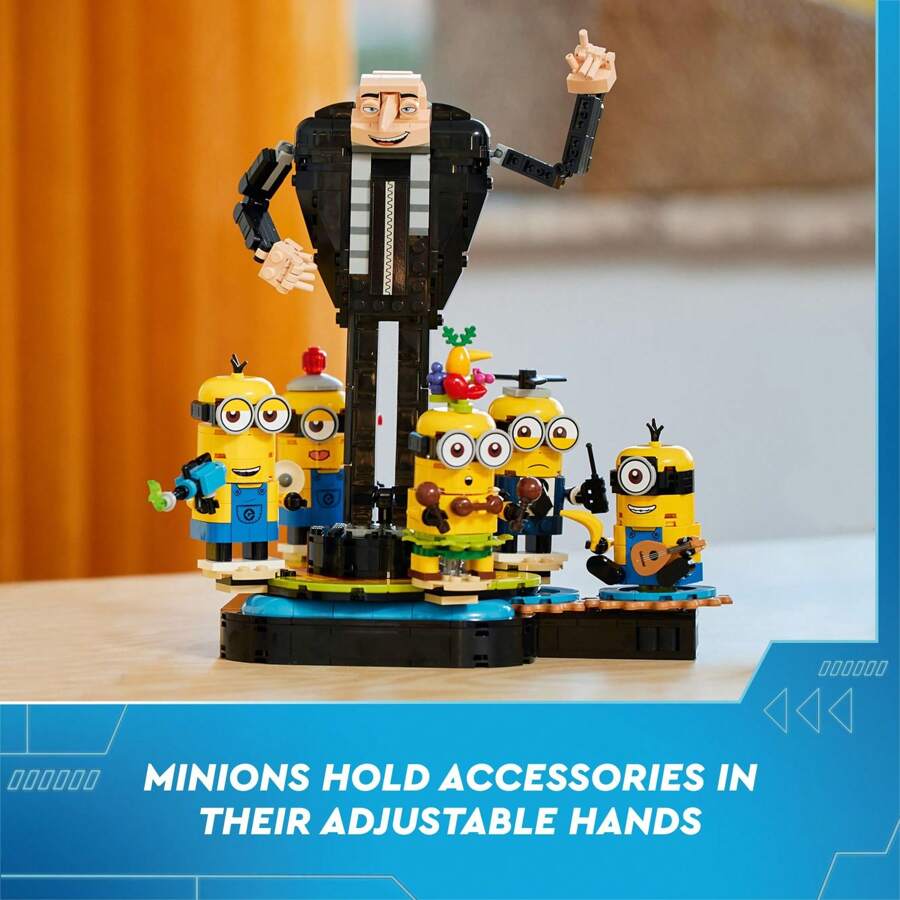 LEGO Despicable Me 4 Brick-Built Gru And Minions Figure, Buildable ...