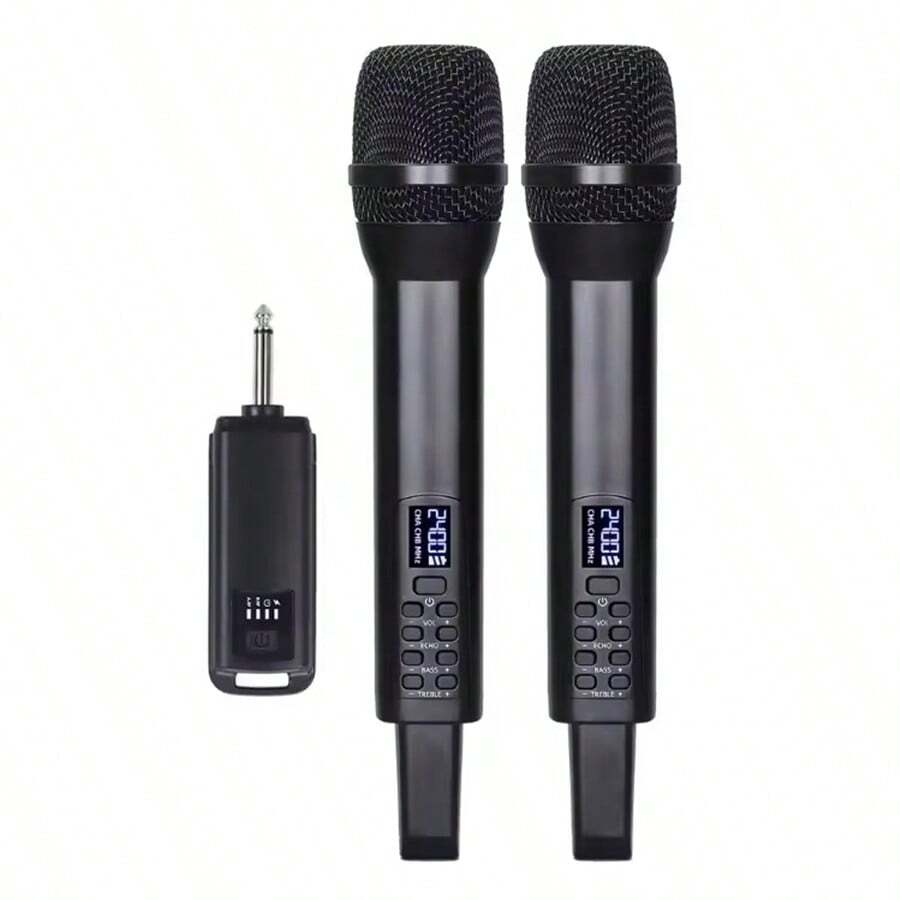 Wireless UHF Singing Microphone Dynamic Microphone Adjustable Volume ...