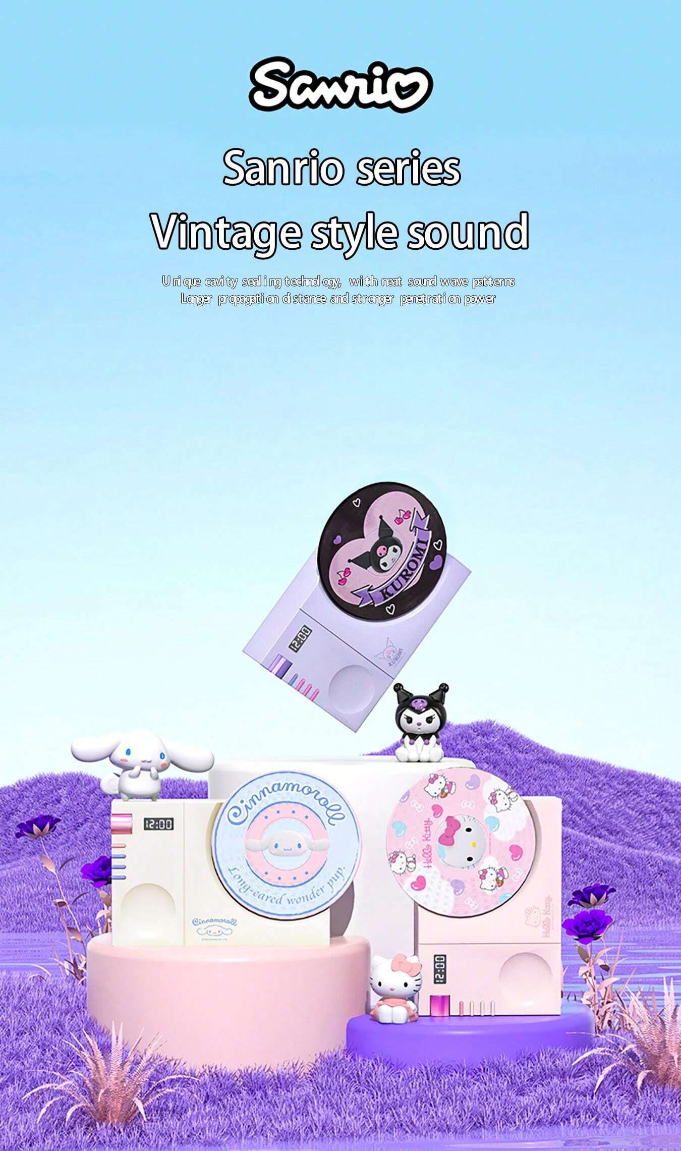 Sanrio GT501 Creativity Cartoon Bluetooth Speaker Hello Kitty Kuromi ...