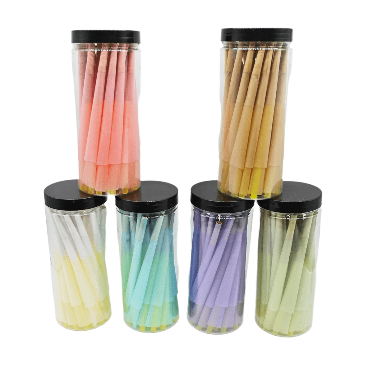 50Pcs Per Box Disposable Wood Pulp Rolling Papers Cones Horn Tube With ...