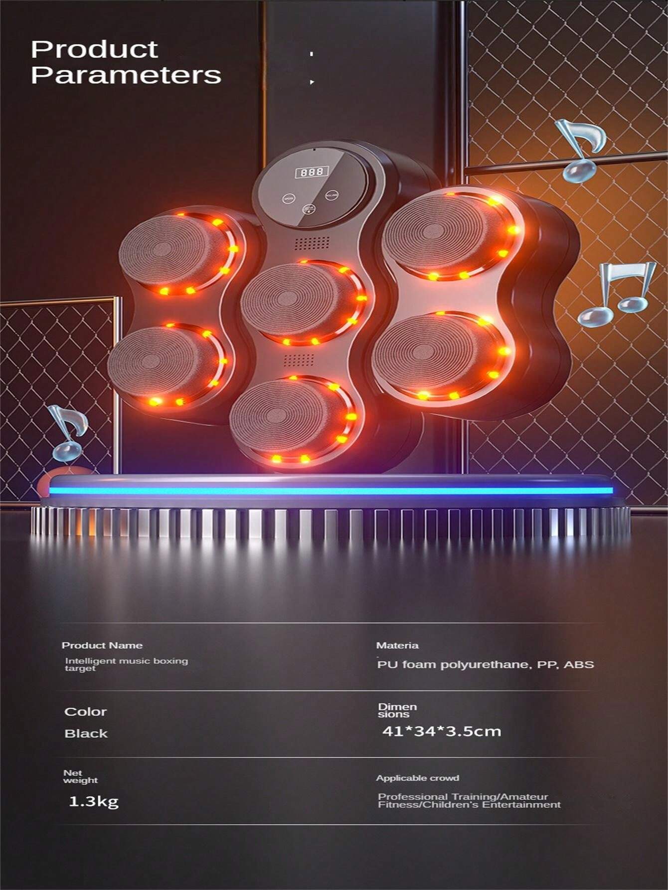 Máquina Inteligente de Boxe Musical, Equipamento Eletrônico de Boxe ...