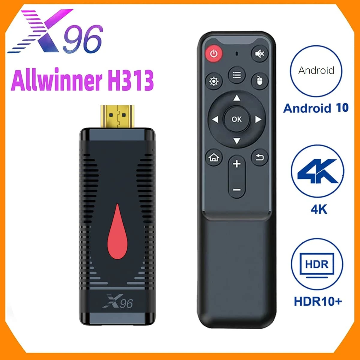 TV Stick TV Box X96S400 con processore Allwinner H313, Android 10.0 ...