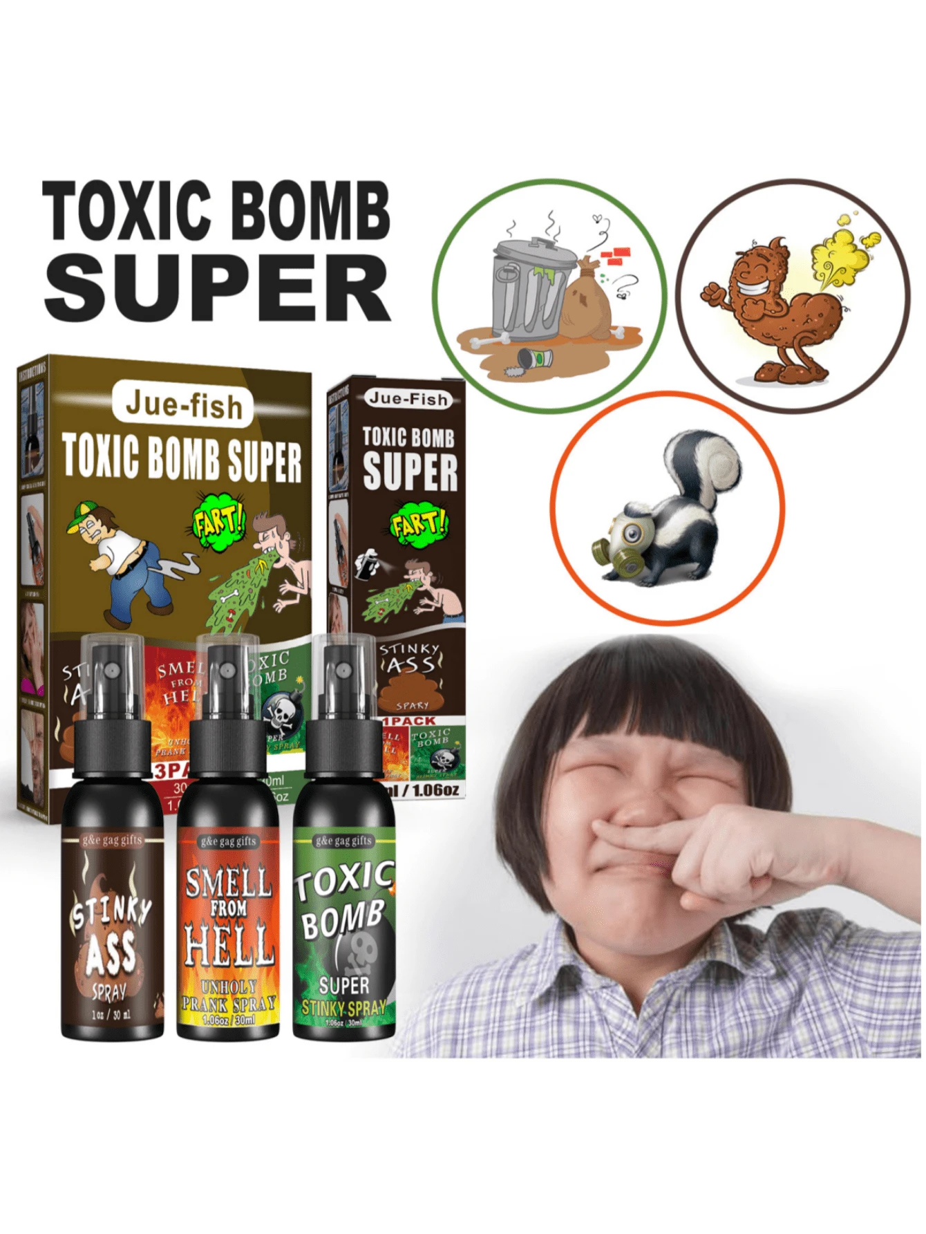 Spoof Stinky Fart Spray Whole Person Toy Smell Whole Person ...