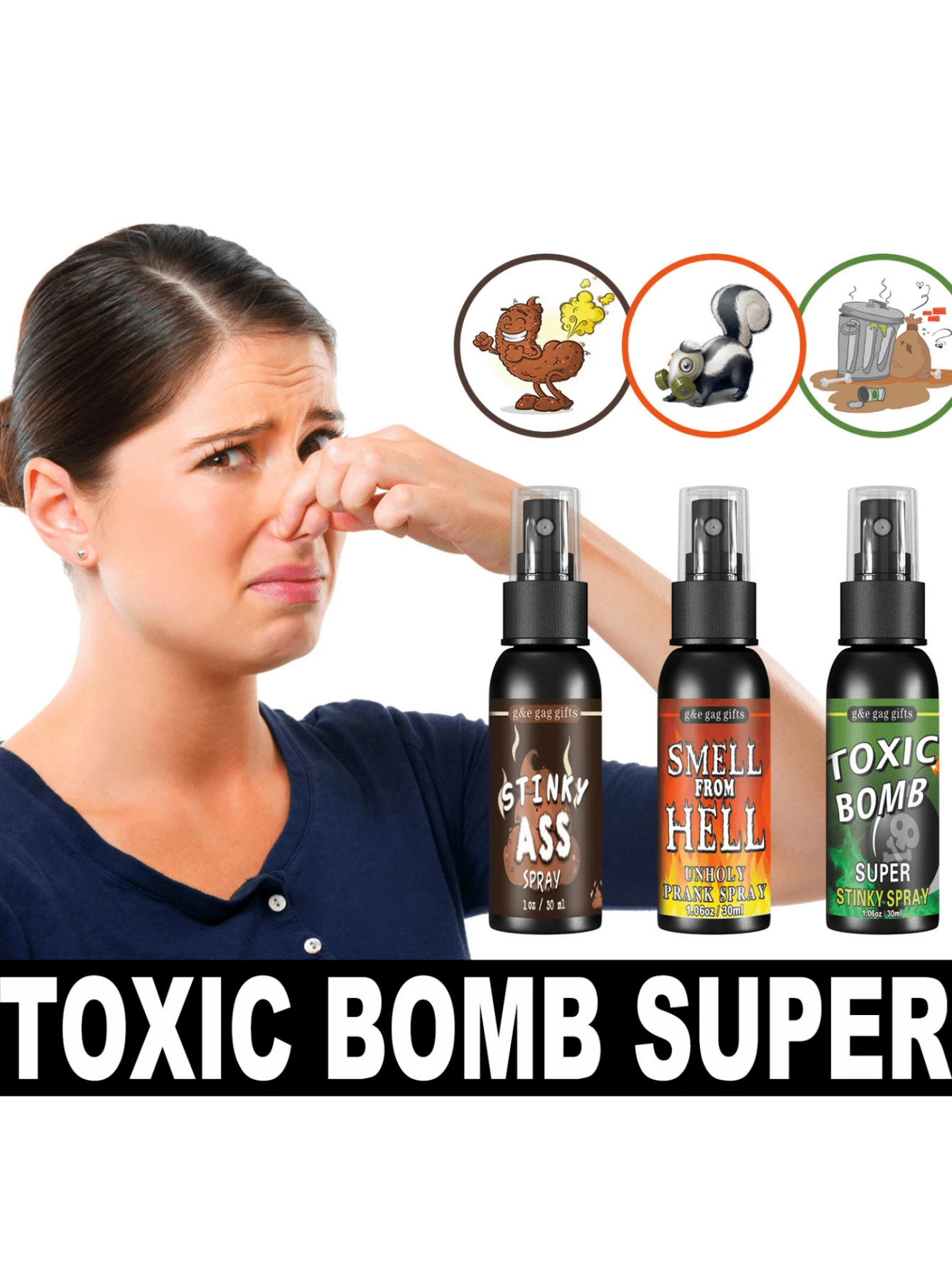 Spoof Stinky Fart Spray Whole Person Toy Smell Whole Person ...