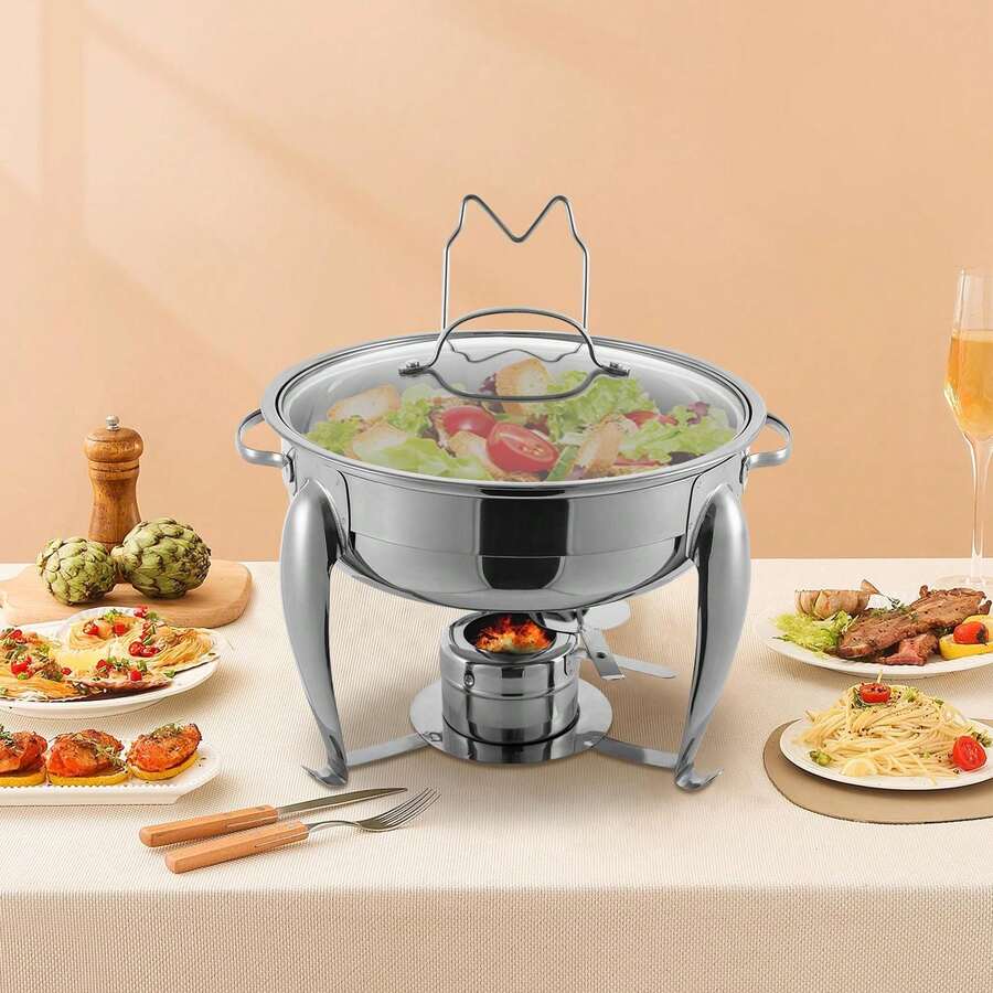 Stainless Steel Buffet Dining Stove Single Bottom Visible Full ...