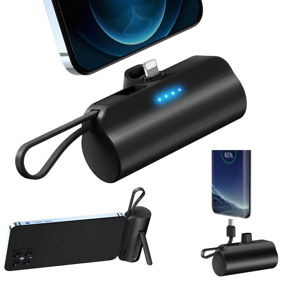 Mini Pocket Power Bank For Lightning Port, 5000mAh PD Battery Pack For ...