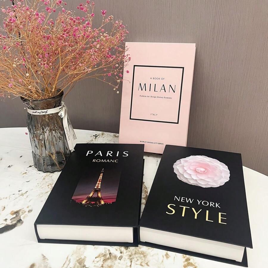 1pc/3pcs Vintage Style Prop Books, Fake Books, Decorative Books For ...