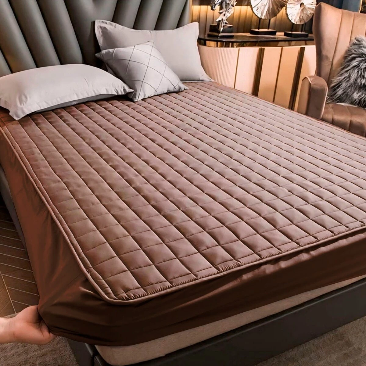 100% Waterproof Mattress Cover With Elastic For Double Queen King ...