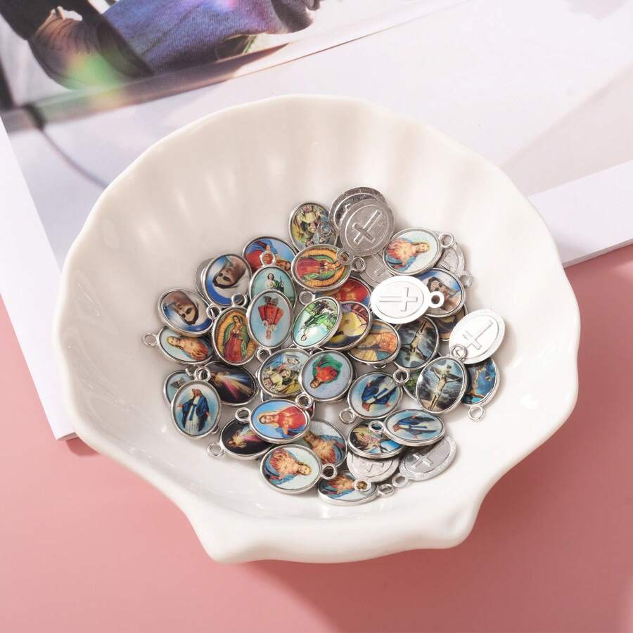 20pcs Mixed Random Catholic Christian Figure Charms For DIY Jewelry ...