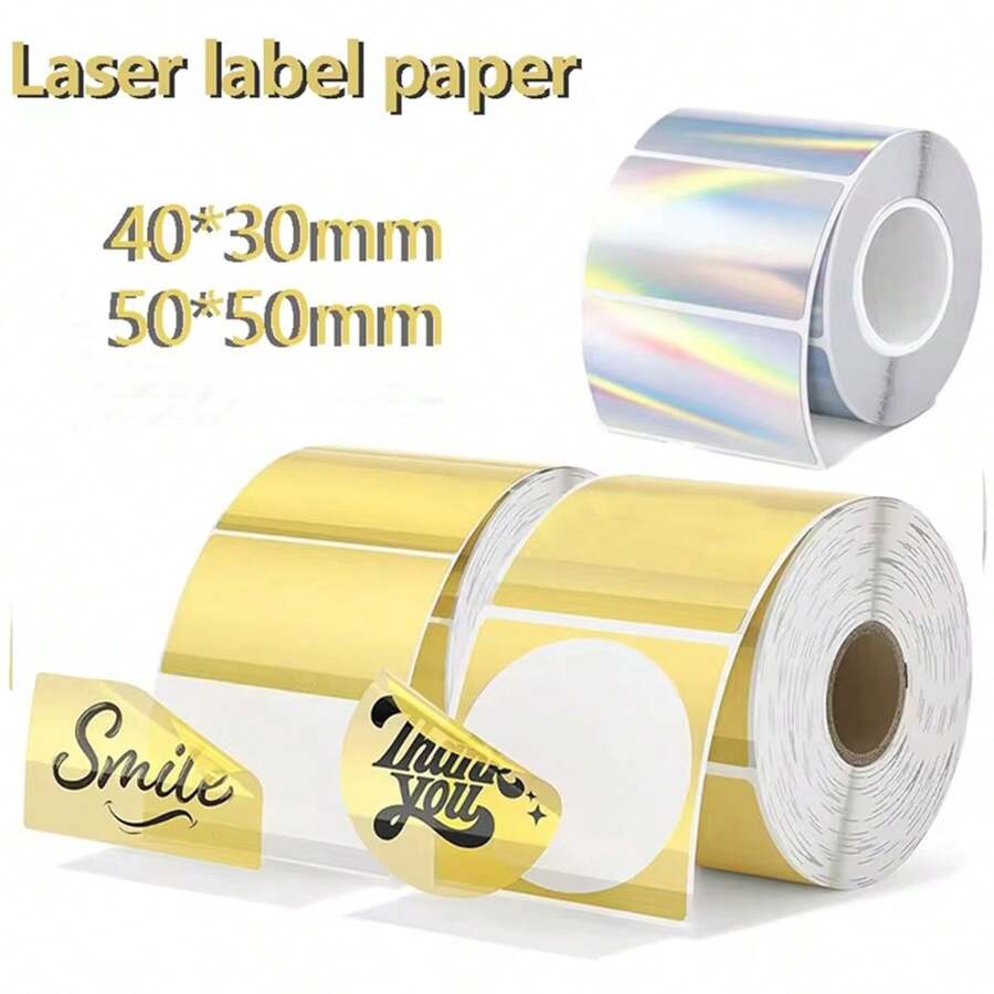 40-50mm Laser Thermal Label Printer Sticker Self-Adhesive Thermal Paper ...