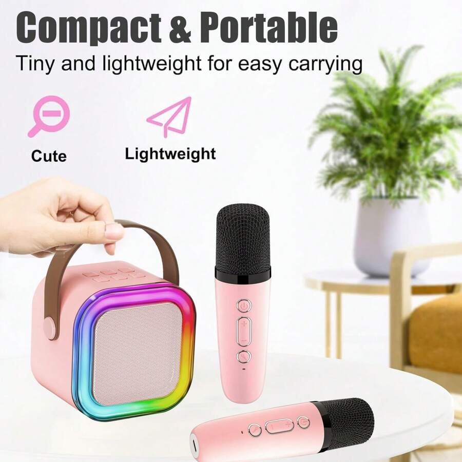 New Portable Karaoke Machine For 2 Wireless Microphones Machines ...