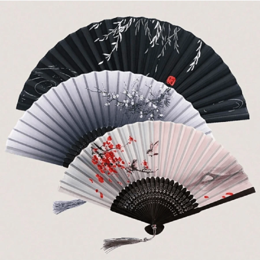 Leque Antigo de Dobrar Leque Clássico para Homens e Mulheres, Dança ...