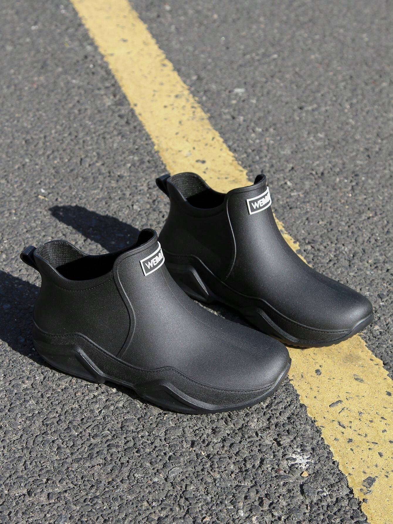 Fashion Thermal Lined Men Rain Boots, Short Shaft Waterproof Anti-Slip ...