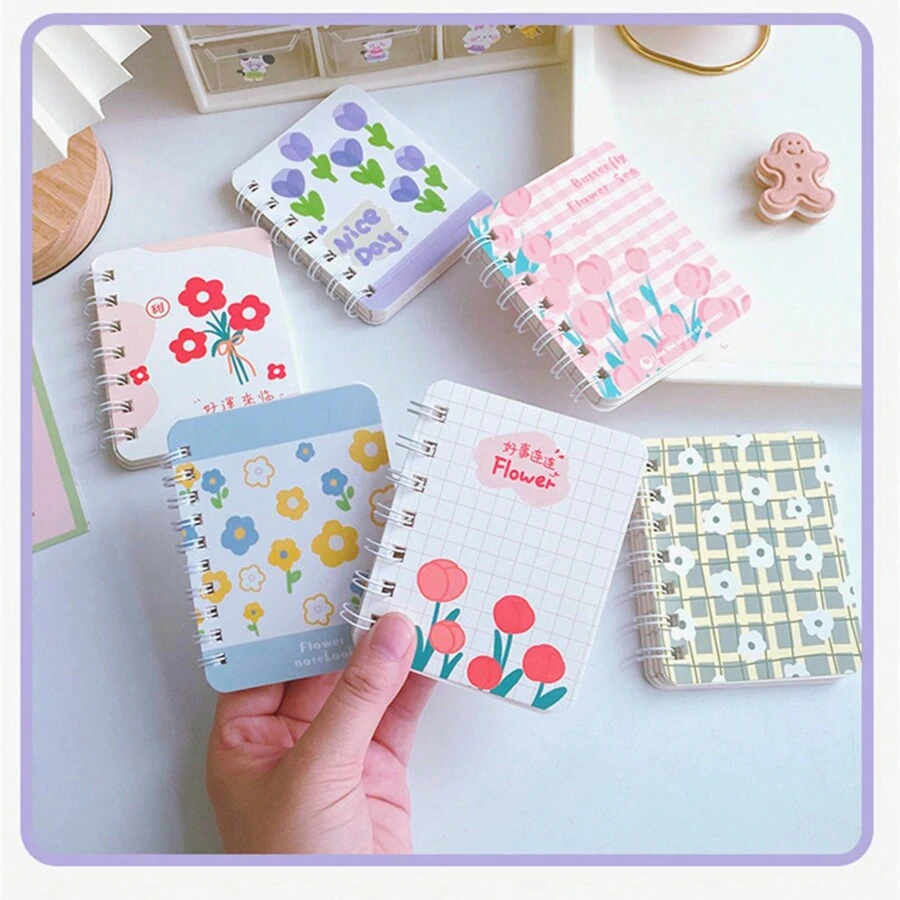 A Set Of Four, Student Notebooks Notebooks, Tulip Flower Series Small ...