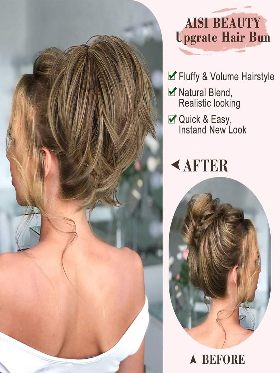 Coiffage instantané avec des chignons déstructurés, des queue-de-cheval ...
