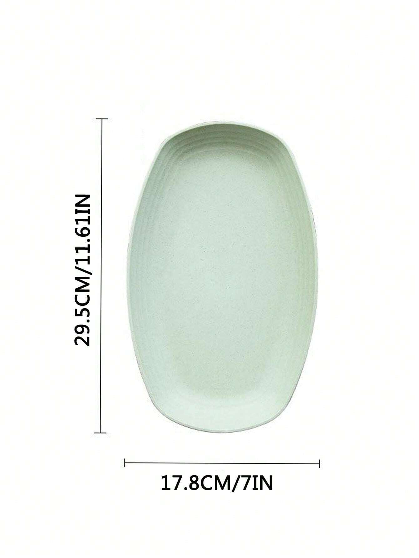 Japanese Style Rectangular Plastic Dish Plate Set, Includes Long ...