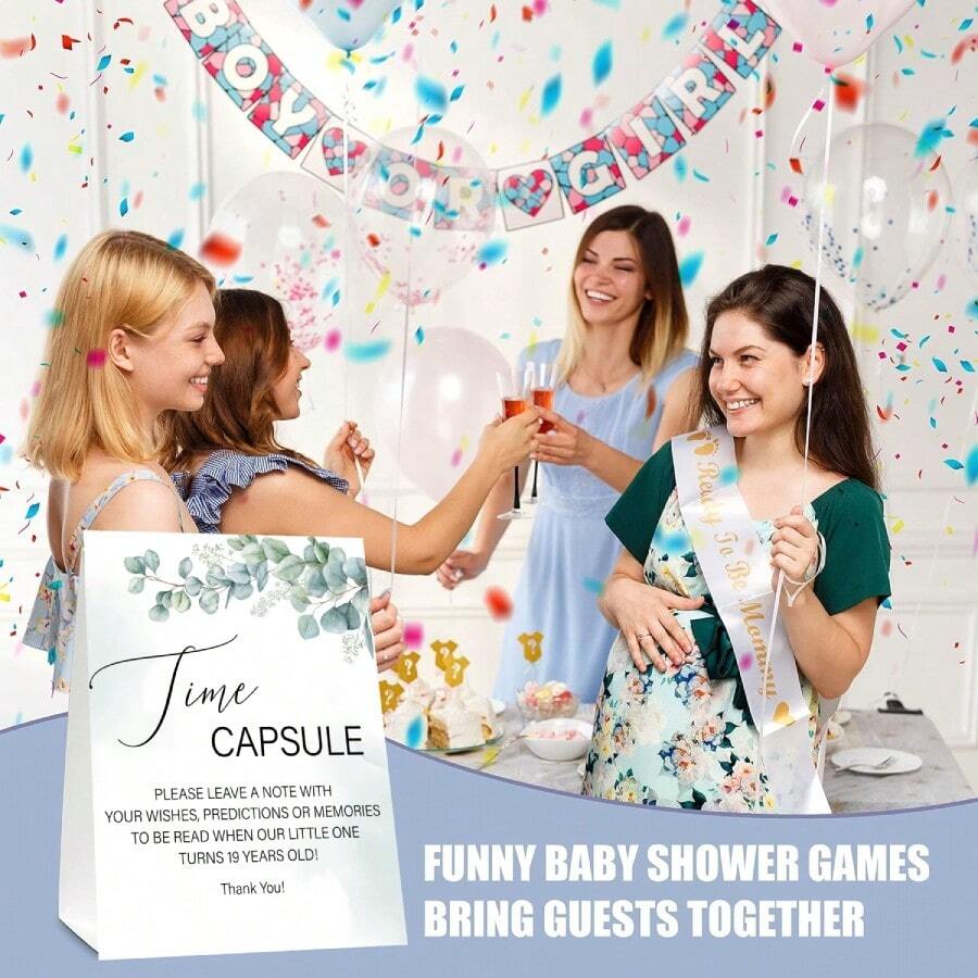 Time Capsule Sign And 50 Time Capsule Message Cards Greenery Advice And ...