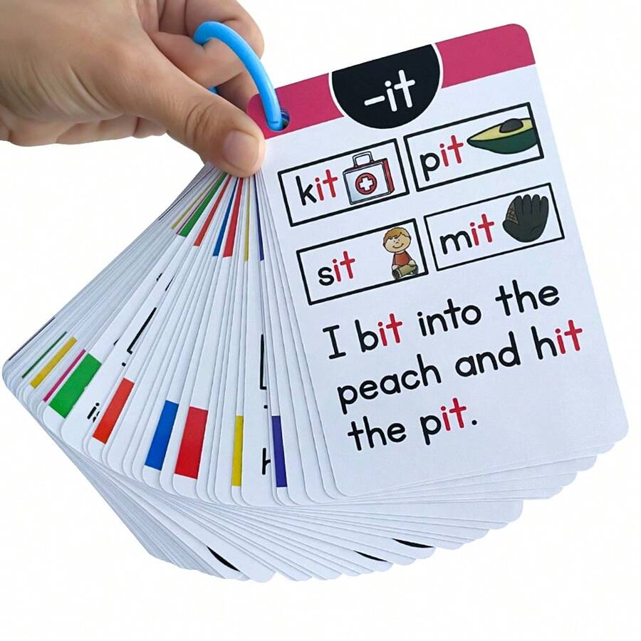 64 Cards I Can Read English Phonics Flashcards ,107 Groups CVC Phonics Card Learning English ...