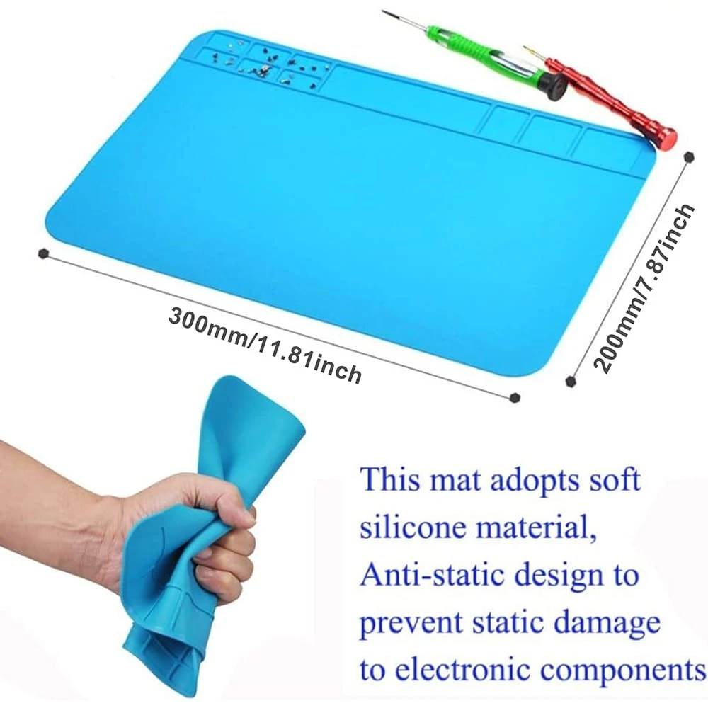 Heat Insulation Silicone Repair Mat With Scale, PCB Board Industrial ...