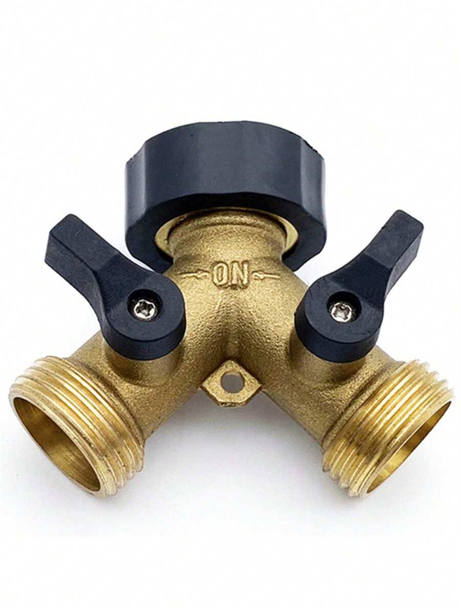 Garden Hose Splitter 3-Way Y-Shaped Double Outlet - Threaded, Battery Free, Suitable For Pipes ...