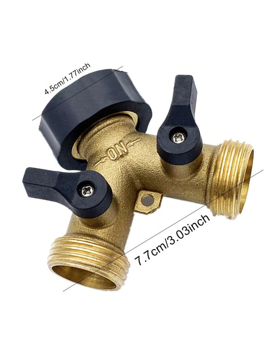 Garden Hose Splitter 3-Way Y-Shaped Double Outlet - Threaded, Battery Free, Suitable For Pipes ...