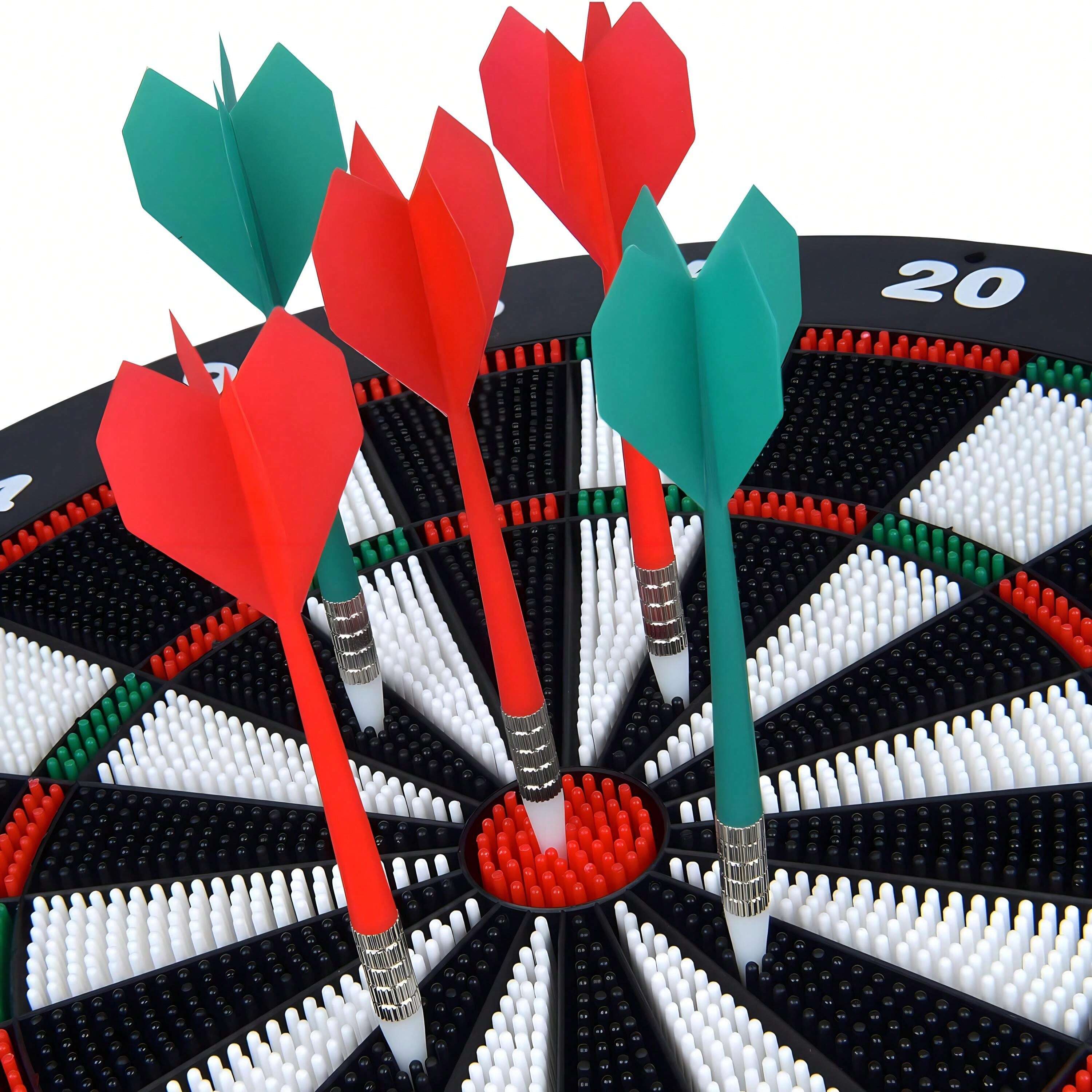 Dart Board, 16.4 Inch With 6 Rubber Safety Tip Darts Dartboard Game Set ...