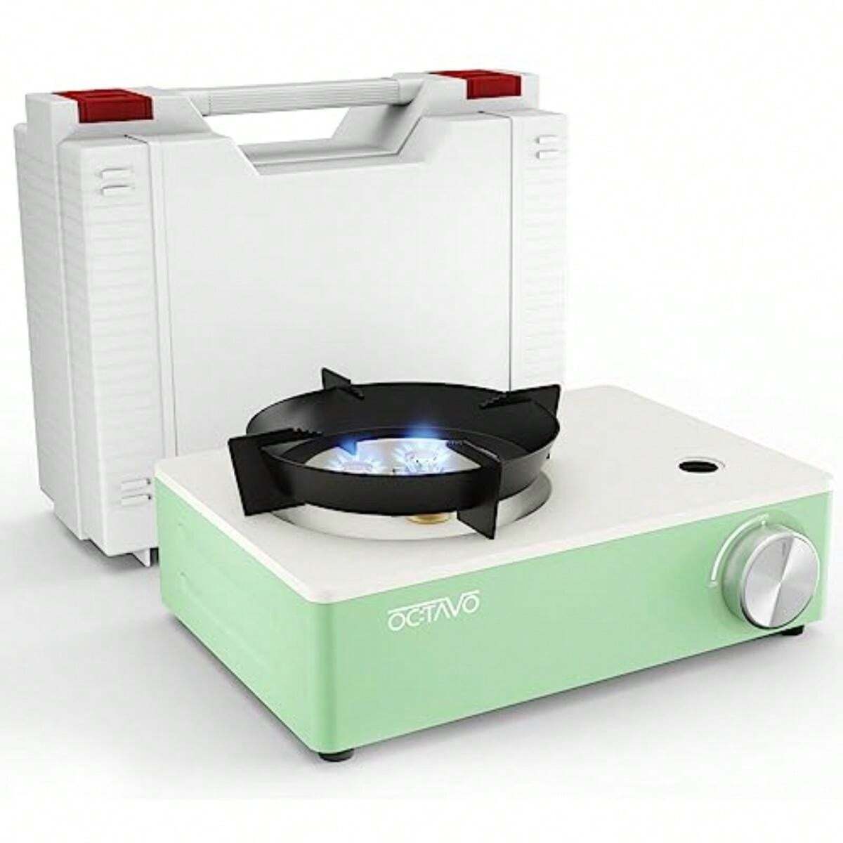 OCTAVO Butane Stove, 12,000 BTU Single Burner Gas Stove, Portable Stove ...