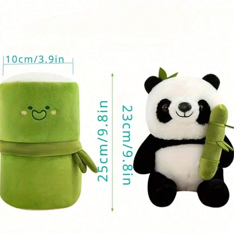 Bamboo Panda Doll Plush Toy Cute Holding Bamboo Panda Doll Cartoon ...