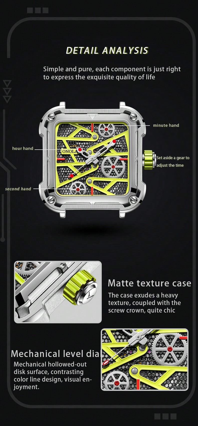 ONOLA ONOLA 3831 Fashion Customized Men Wrist Steel Waterproof Watches ...