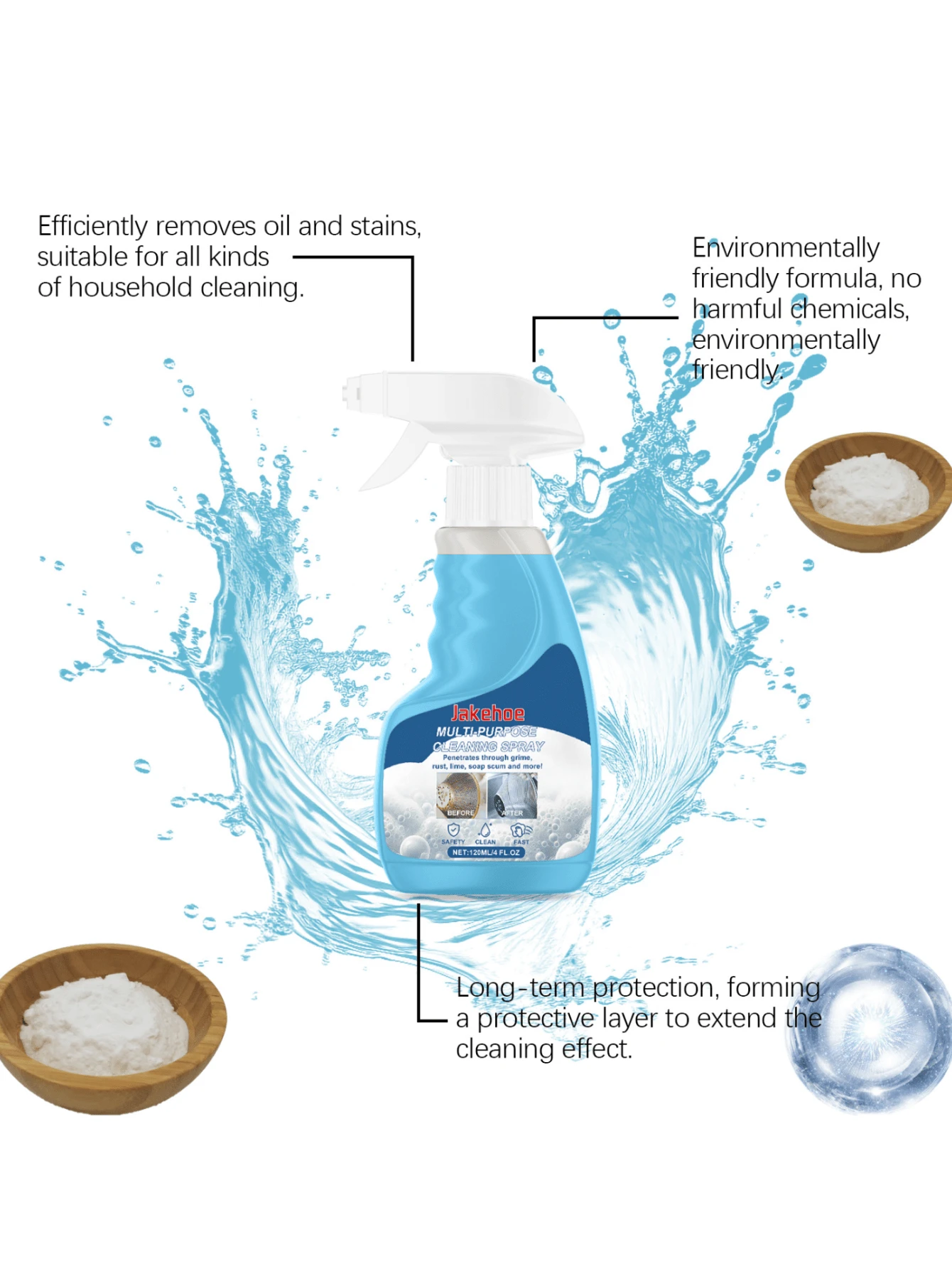 JAKEHOE Multi-Purpose Foaming Cleaner, Heavy Duty Degreaser For ...