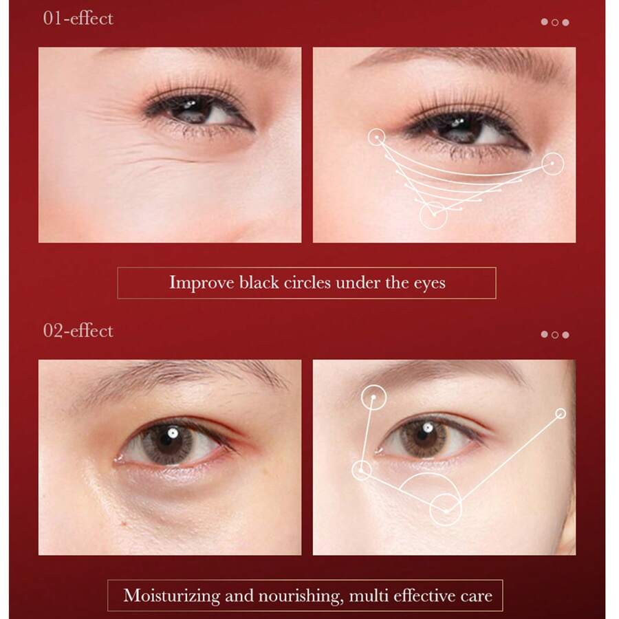 60 PIEZAS = 30 PARES de Mascarillas para los Ojos con Ácido Hialurónico ...