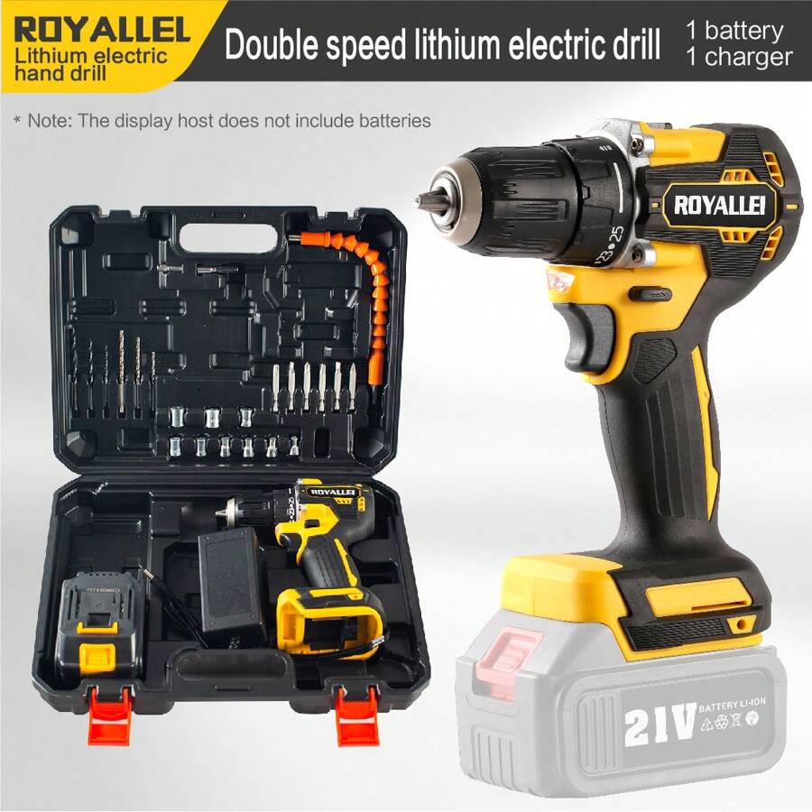 Lithium Cordless Brushless Drill, Versatile High Power Household ...