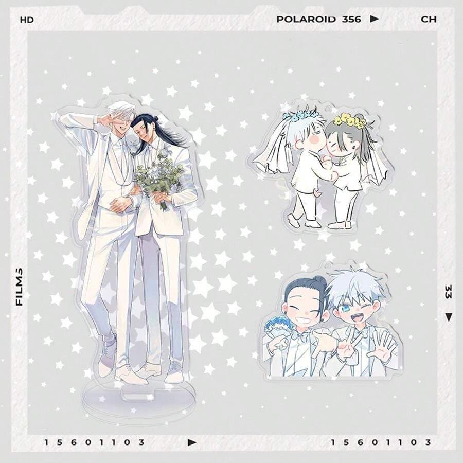 Jujutsu Kaisen 1pc Gojo & Geto Wedding White Dream Acrylic Keychain ...